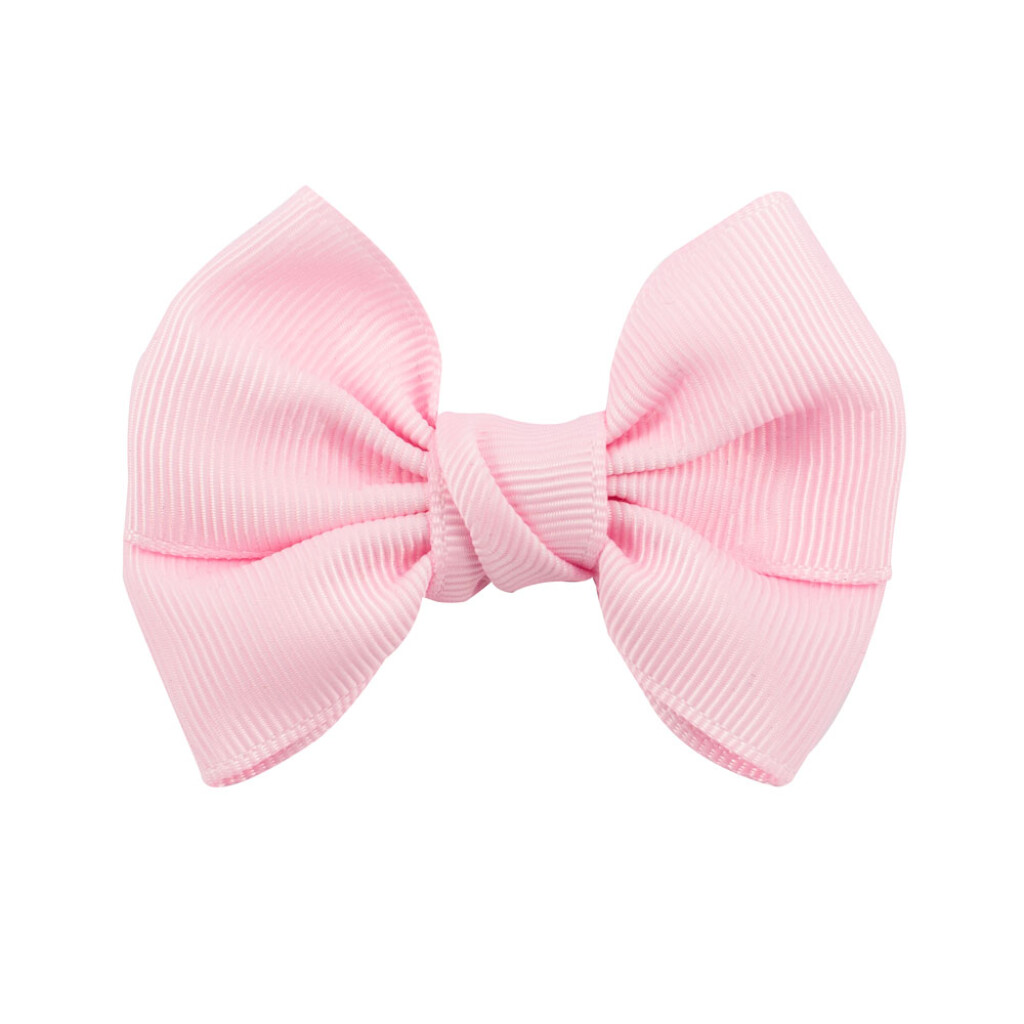 Barrette enfant noeud vintage rose, barrette anti glisse